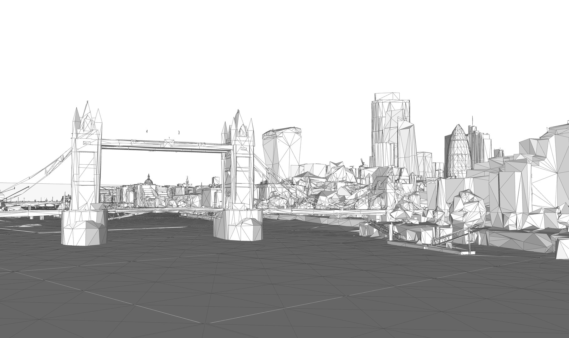 3D London City Center model - TurboSquid 1838941