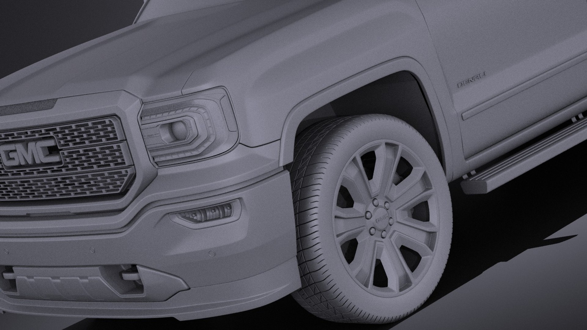 2017 gmc sierra 3d model