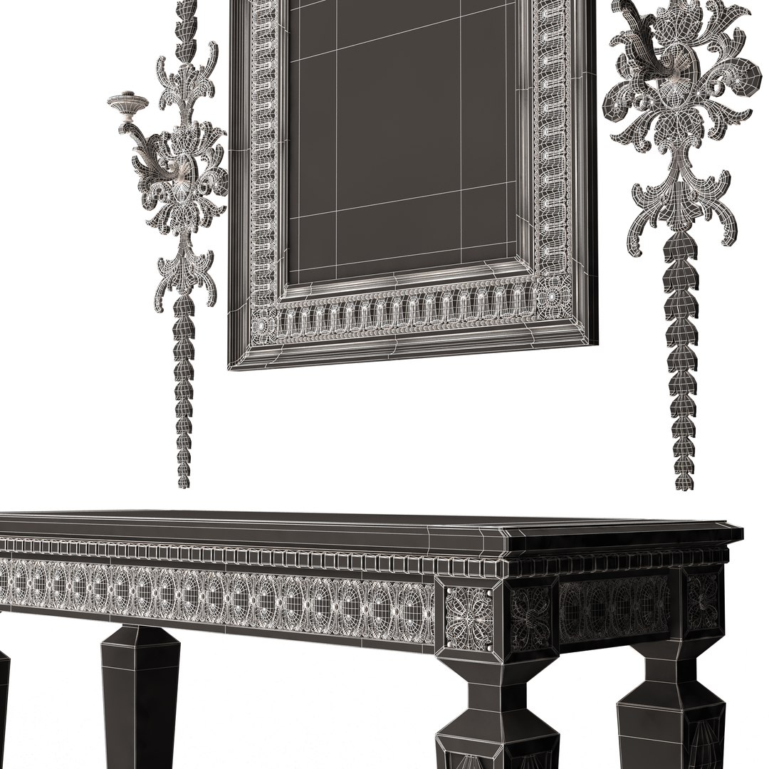 Classic Console Table 011 3D Model - TurboSquid 2326290