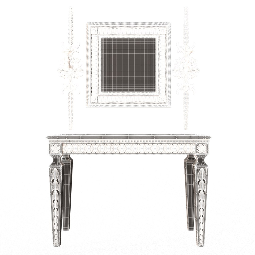 Classic Console Table 011 3D Model - TurboSquid 2326290