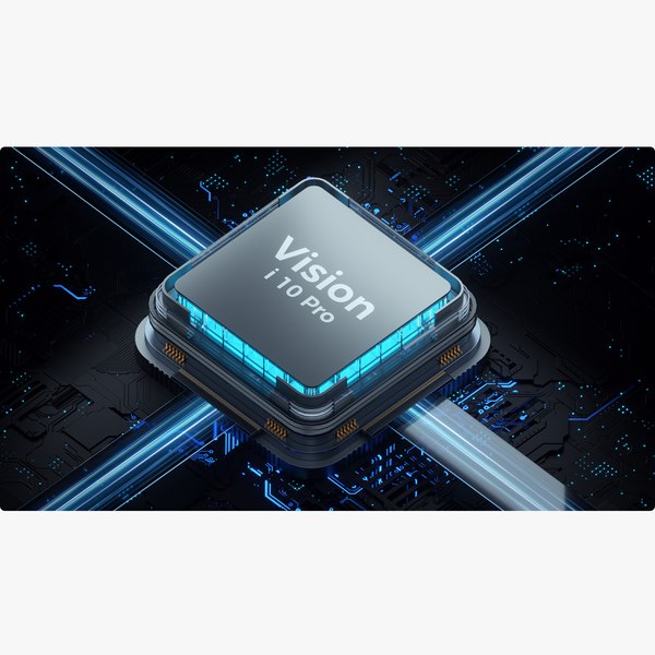 modelo 3d Diseño de escena de concepto de chip de CPU visual ...