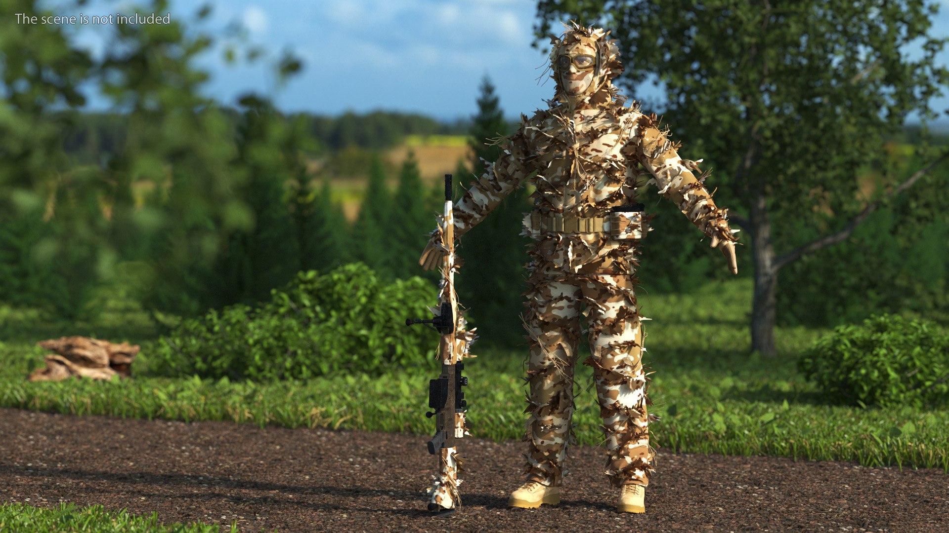 Sniper with Barrett 98 Bravo Rigged for Maya 3D model - TurboSquid 2003504