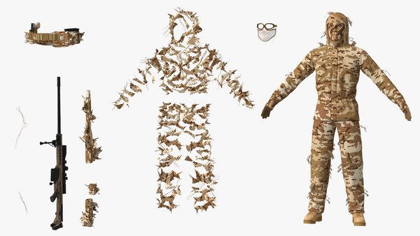 Maya용 Barrett 98 Bravo를 장착한 스나이퍼 3D 모델 - TurboSquid 2003504