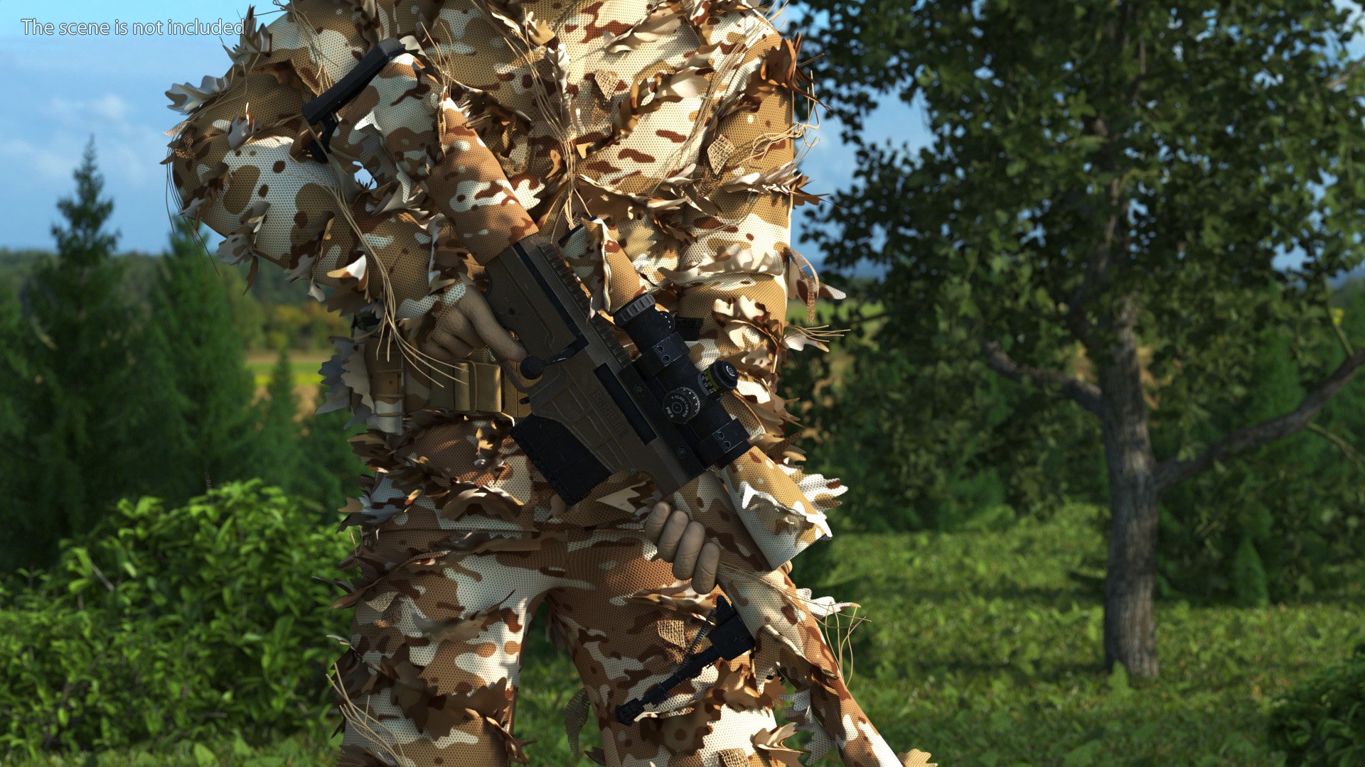 Sniper with Barrett 98 Bravo Rigged for Maya 3D model - TurboSquid 2003504