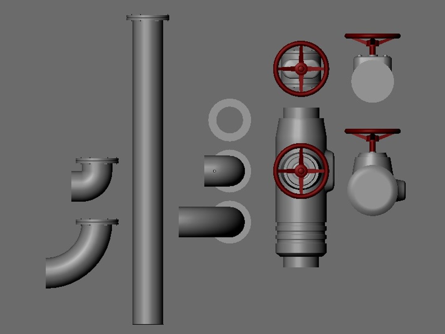 Industrial Valve Pipe 3d Obj