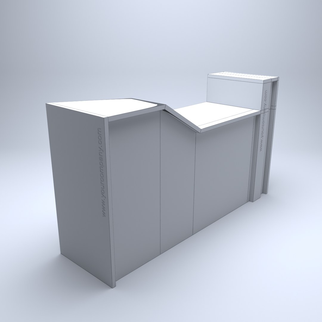 3D Reception Table Desk - TurboSquid 1538720