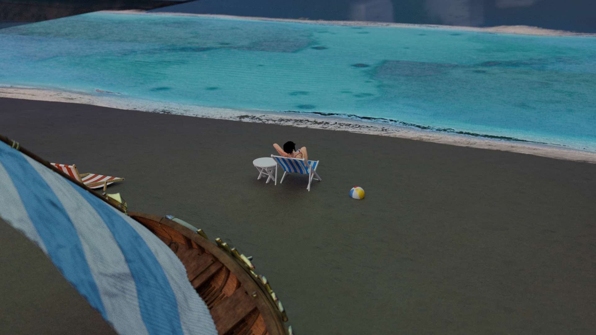 3D Cinematic Beach Scene - TurboSquid 2534469