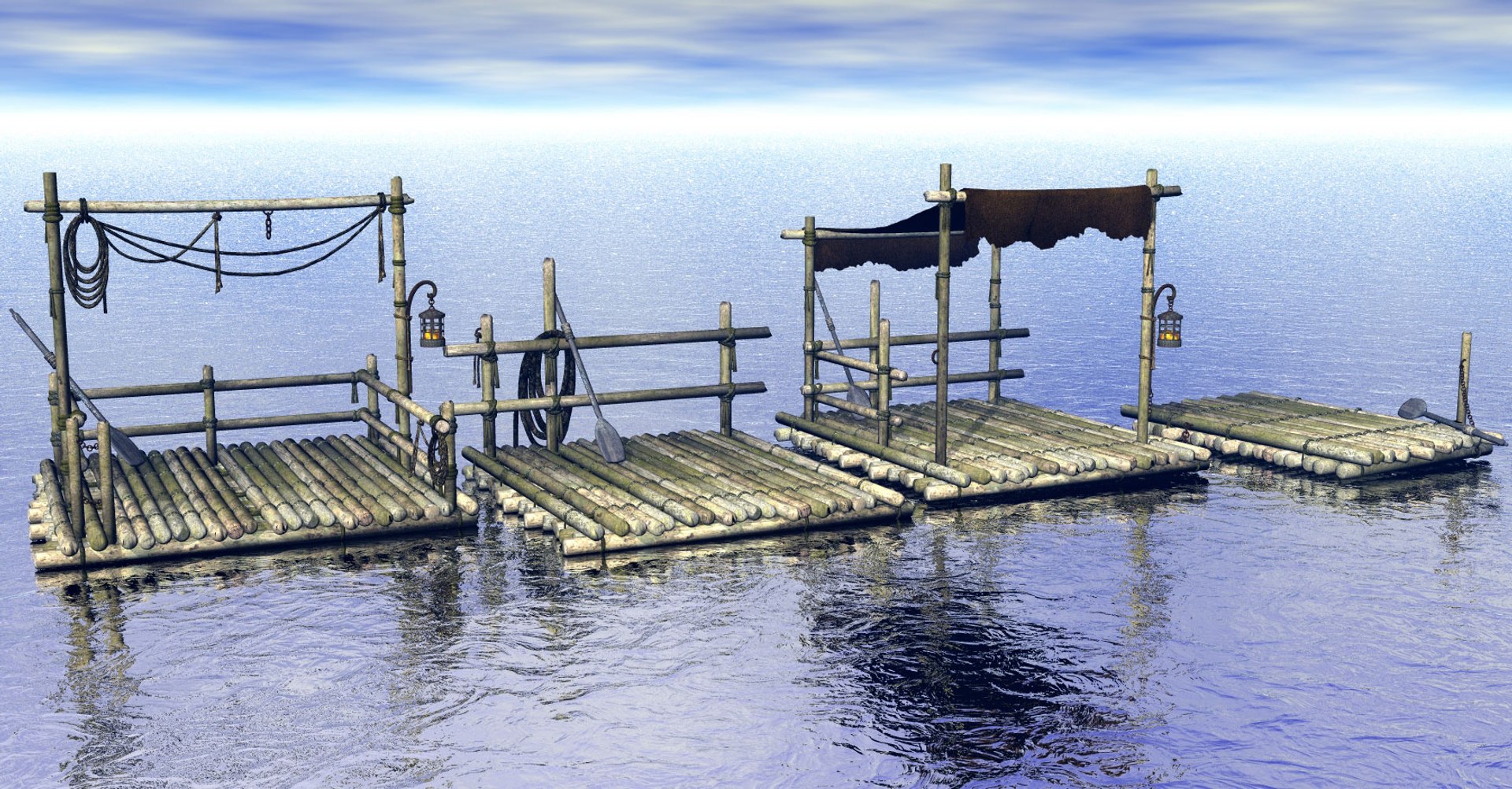 3D Swamp Rafts - TurboSquid 1731588