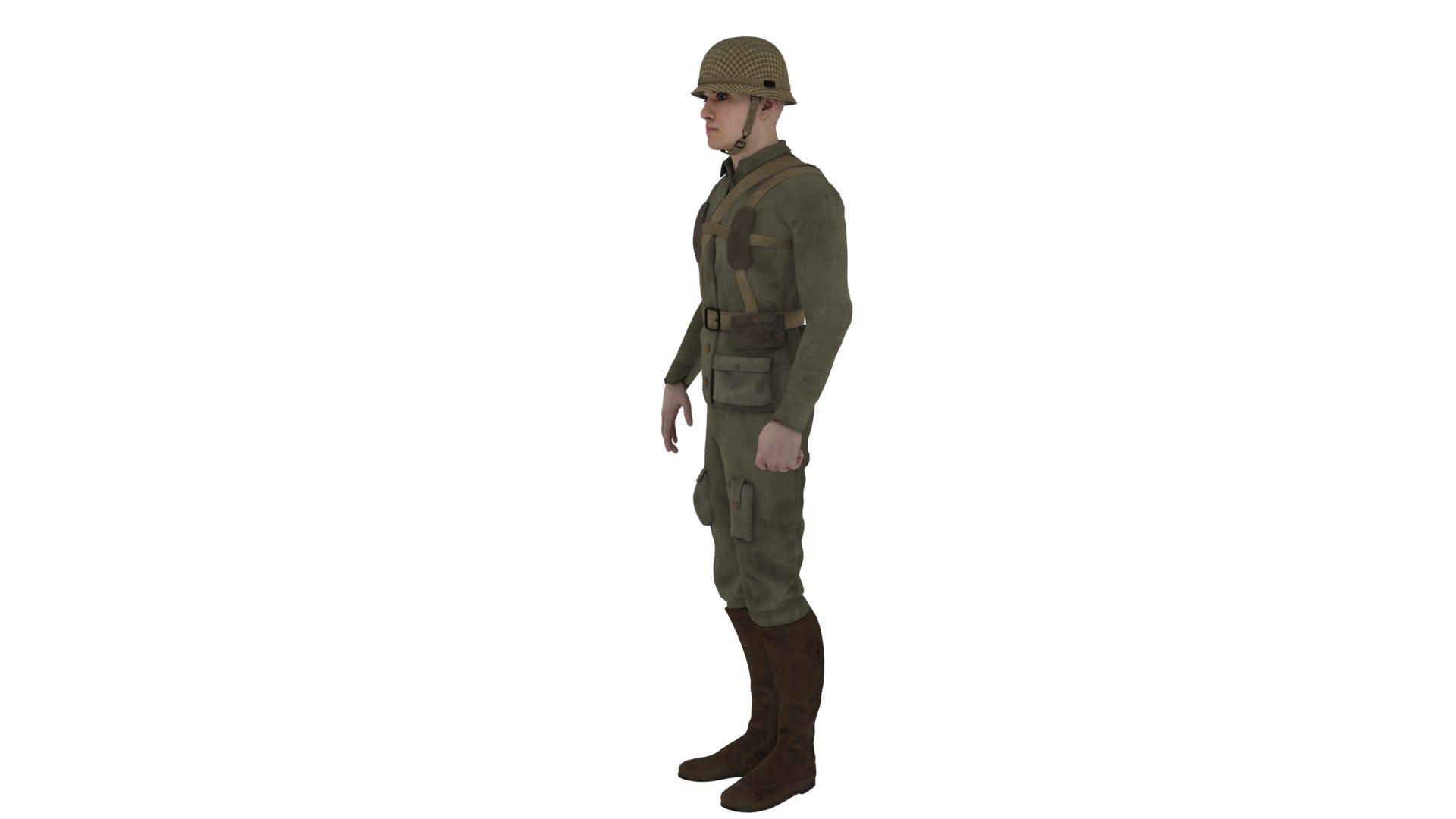 3D Model Army Man Salute - TurboSquid 1982487
