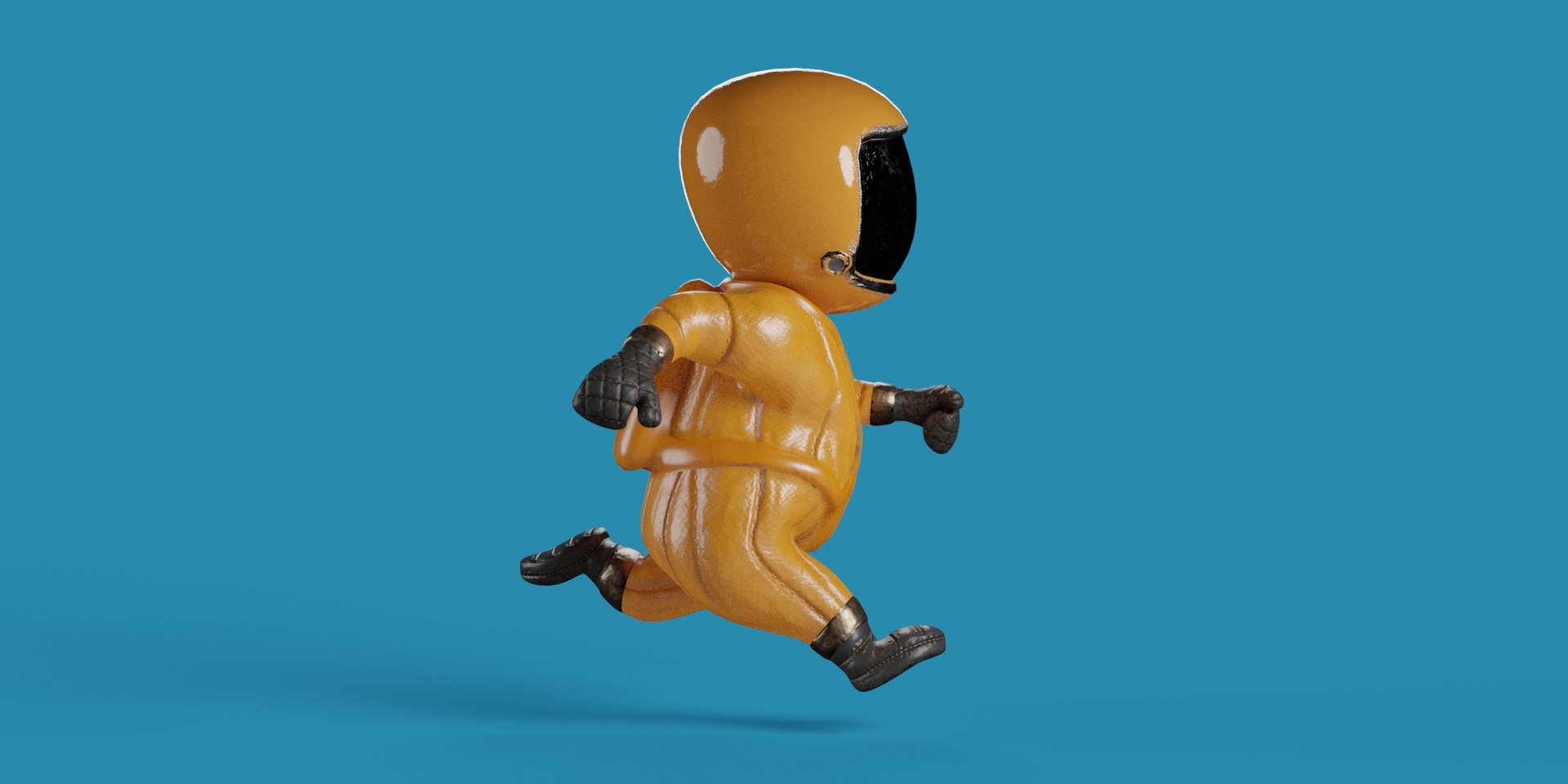 Textured And Rigged Little Cartoon Space Man Scifi Character Model ...