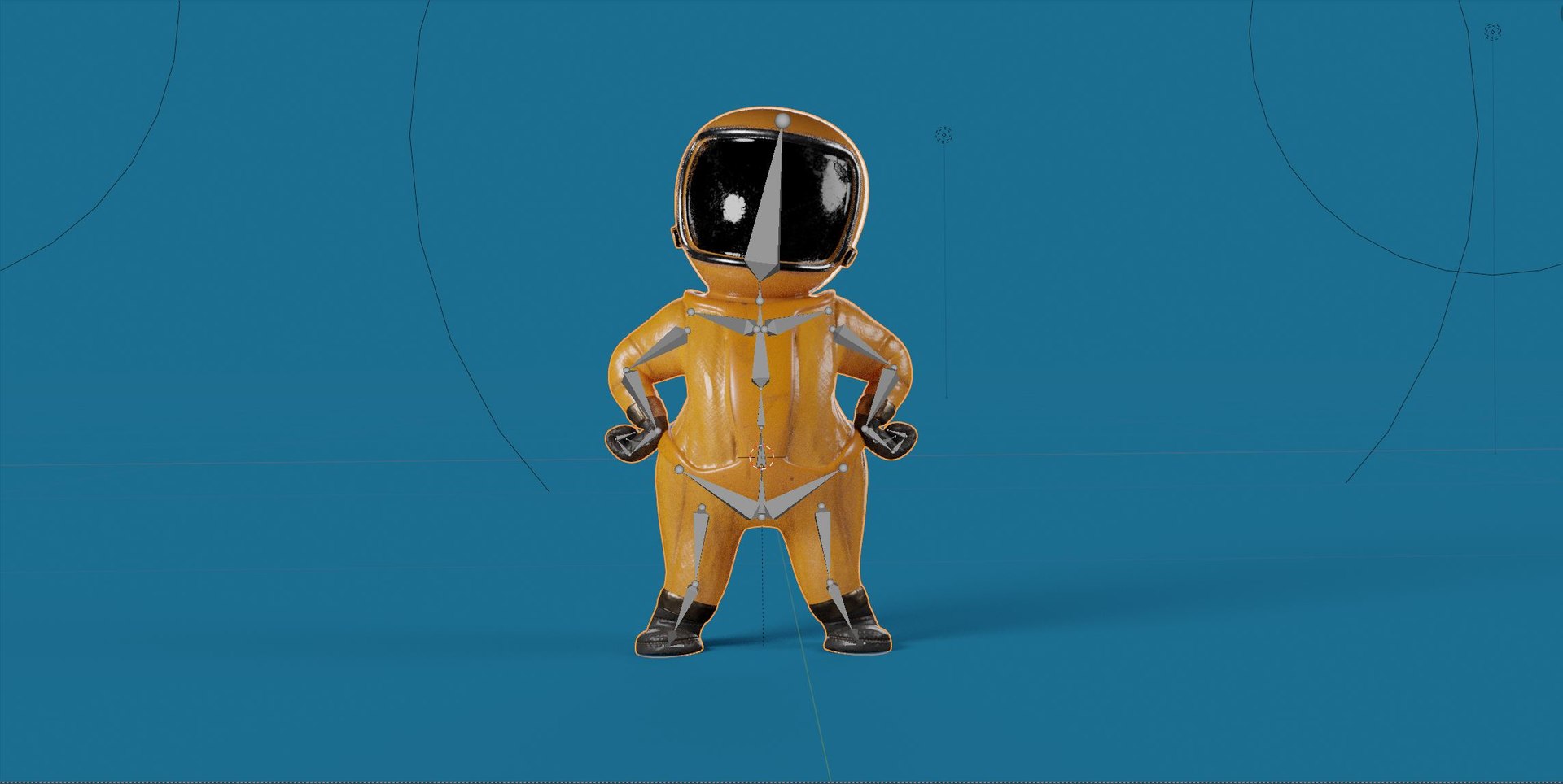 Textured And Rigged Little Cartoon Space Man Scifi Character Model ...