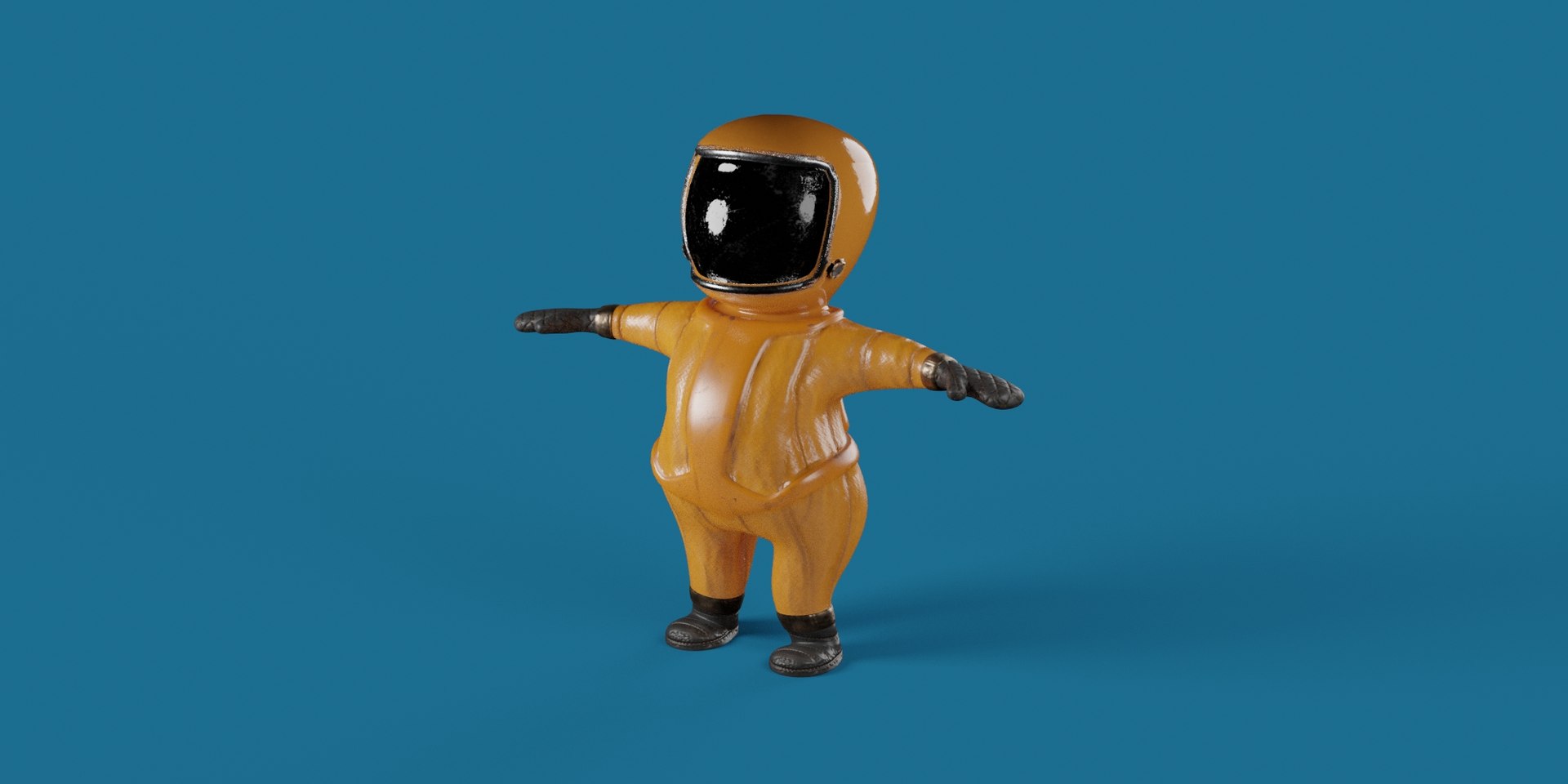 Textured And Rigged Little Cartoon Space Man Scifi Character Model ...