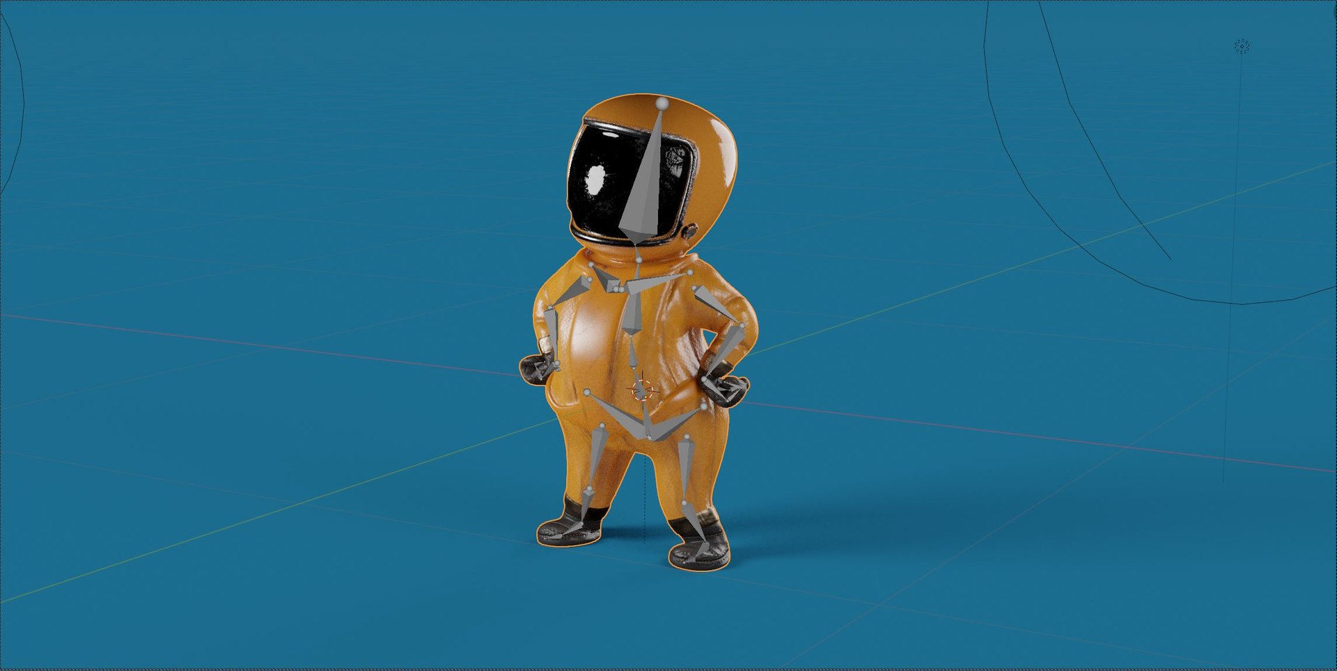 Textured And Rigged Little Cartoon Space Man Scifi Character Model ...