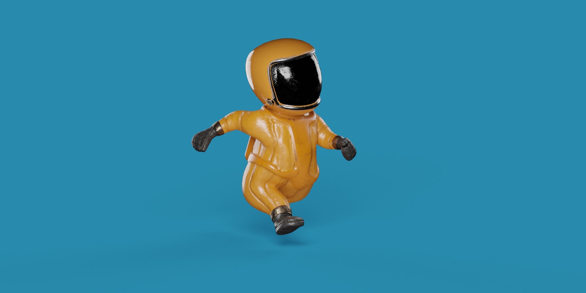 Textured And Rigged Little Cartoon Space Man Scifi Character Model ...