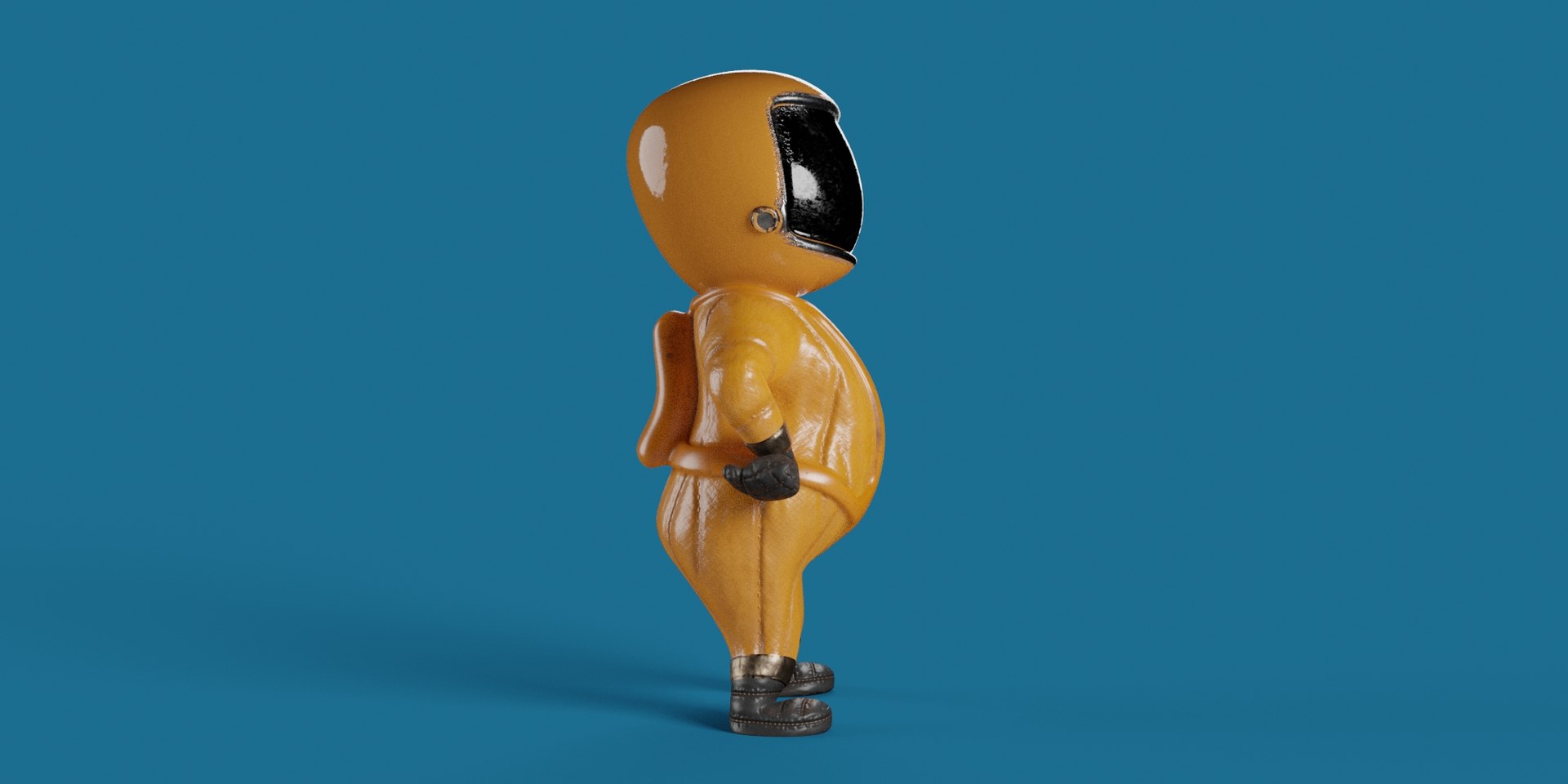 Textured And Rigged Little Cartoon Space Man Scifi Character Model ...