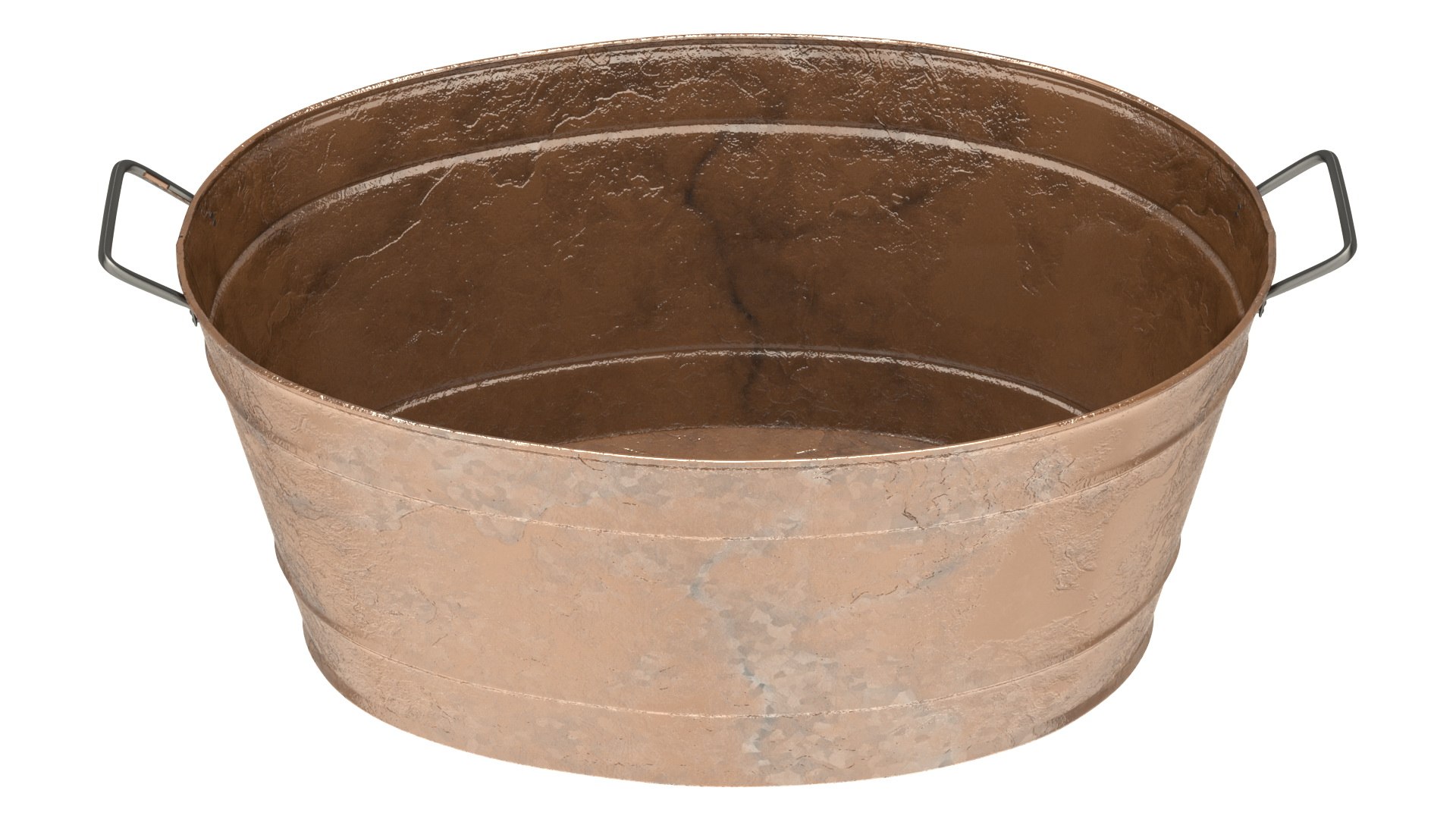 Large Rusty Steel Oval Tub 3D model - TurboSquid 1778859