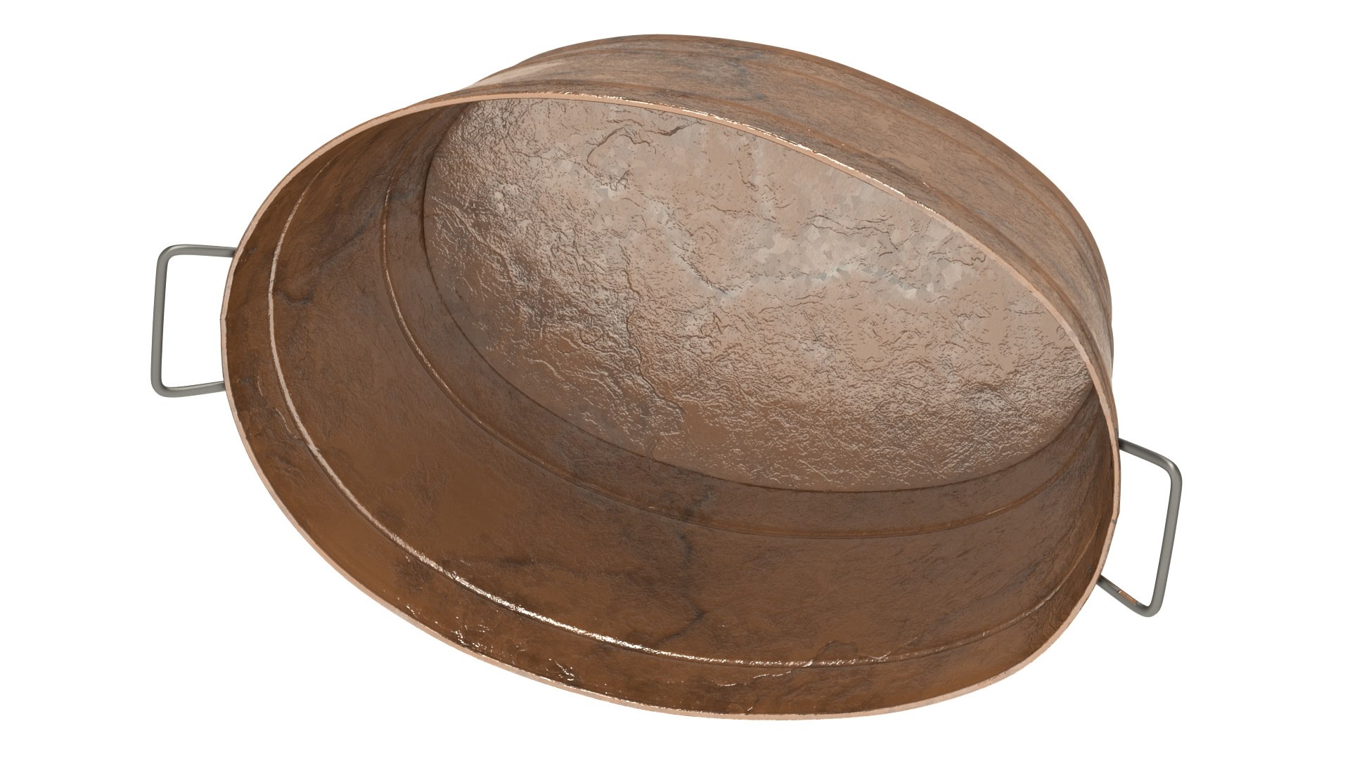 Large Rusty Steel Oval Tub 3D model - TurboSquid 1778859