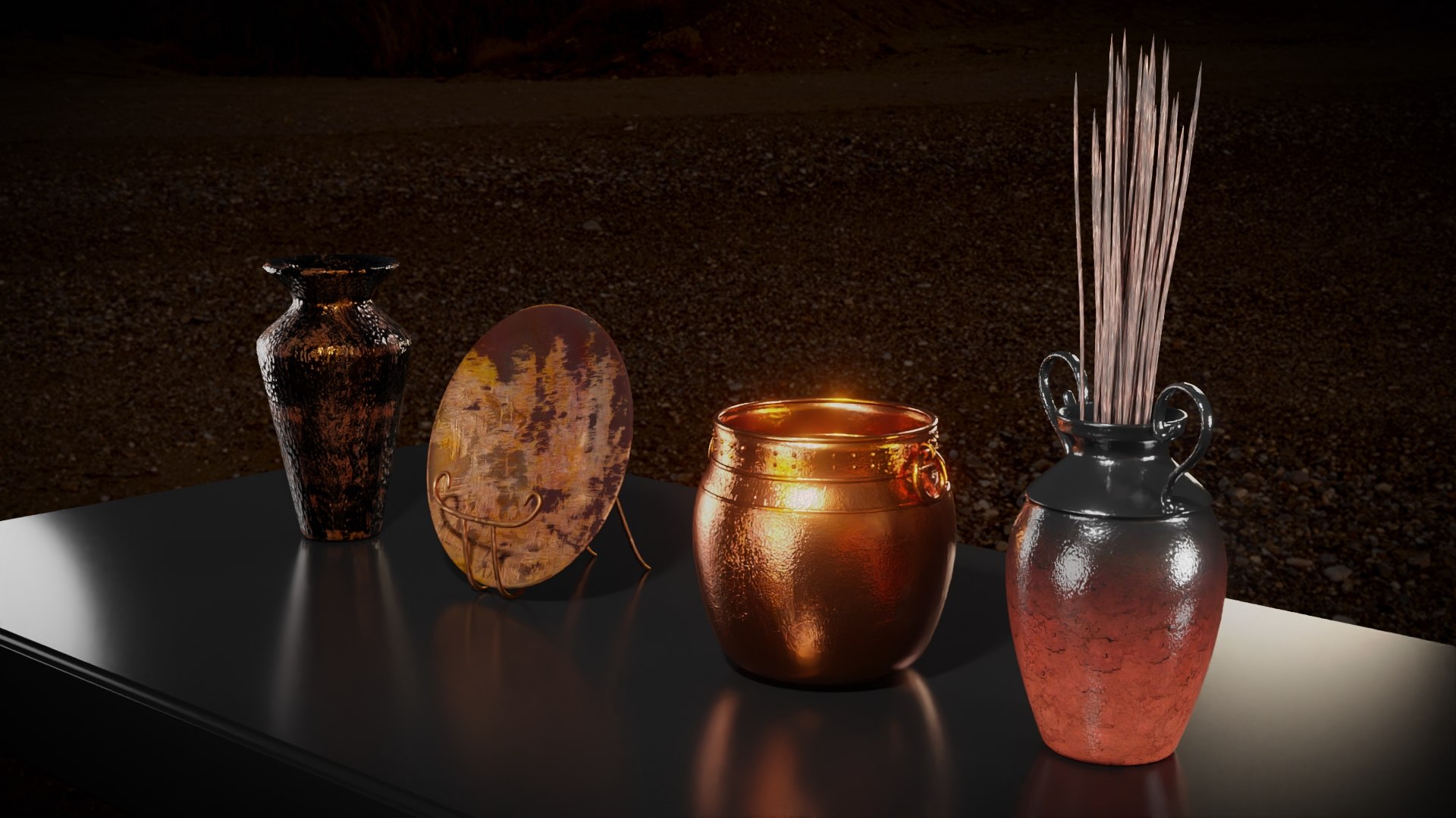 3D Rustic Accent Items 4-Pack A - TurboSquid 1963905