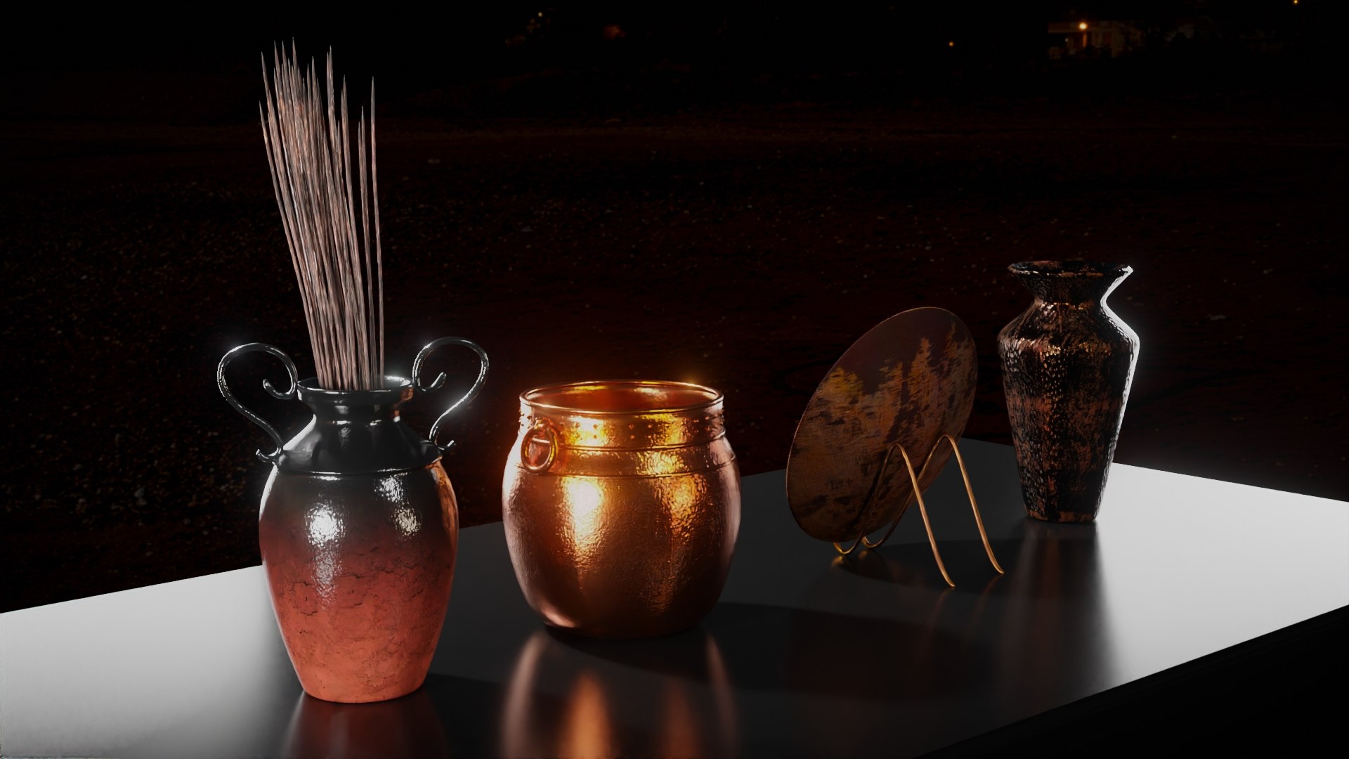 3D Rustic Accent Items 4-Pack A - TurboSquid 1963905