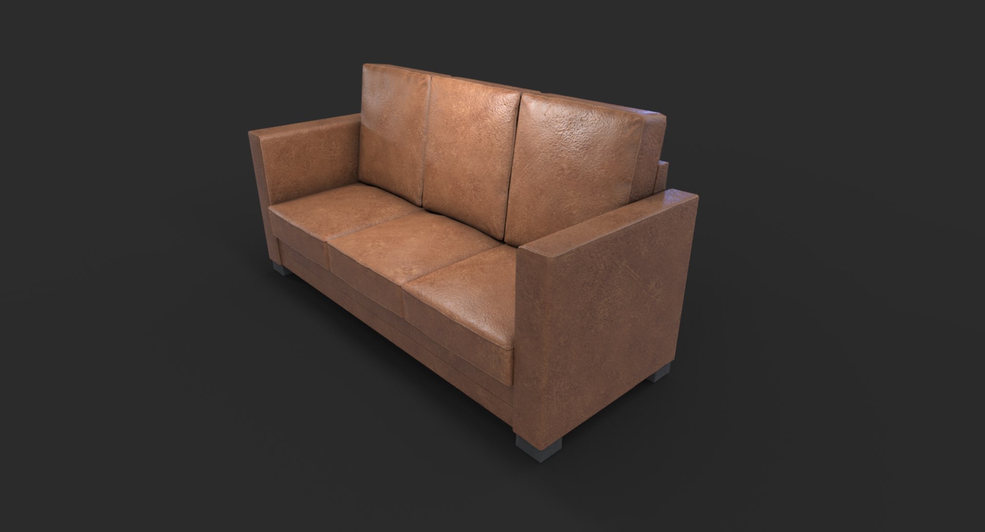 3D Model Leather Sofa - TurboSquid 1254840