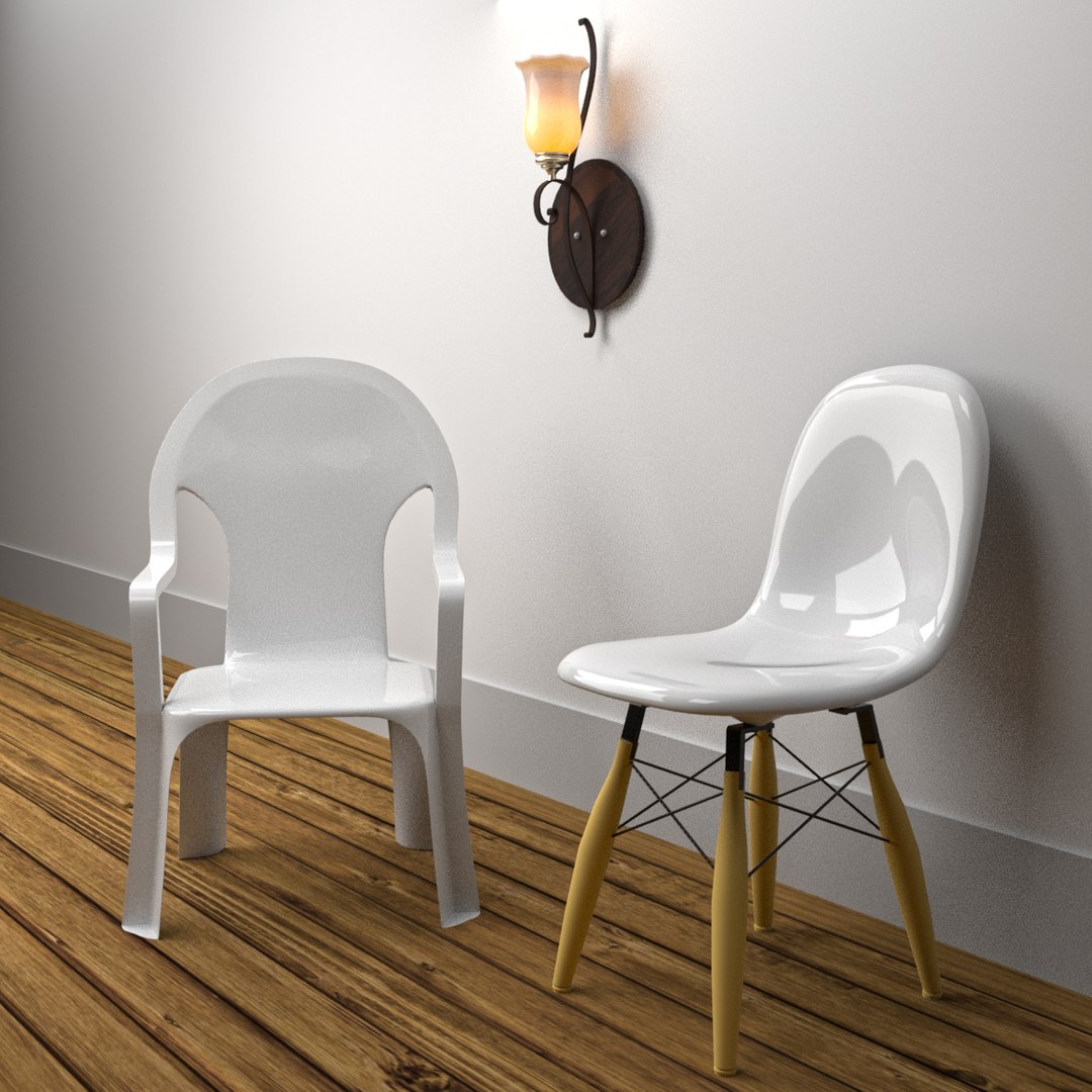 Wall light chairs 3D model - TurboSquid 1437083