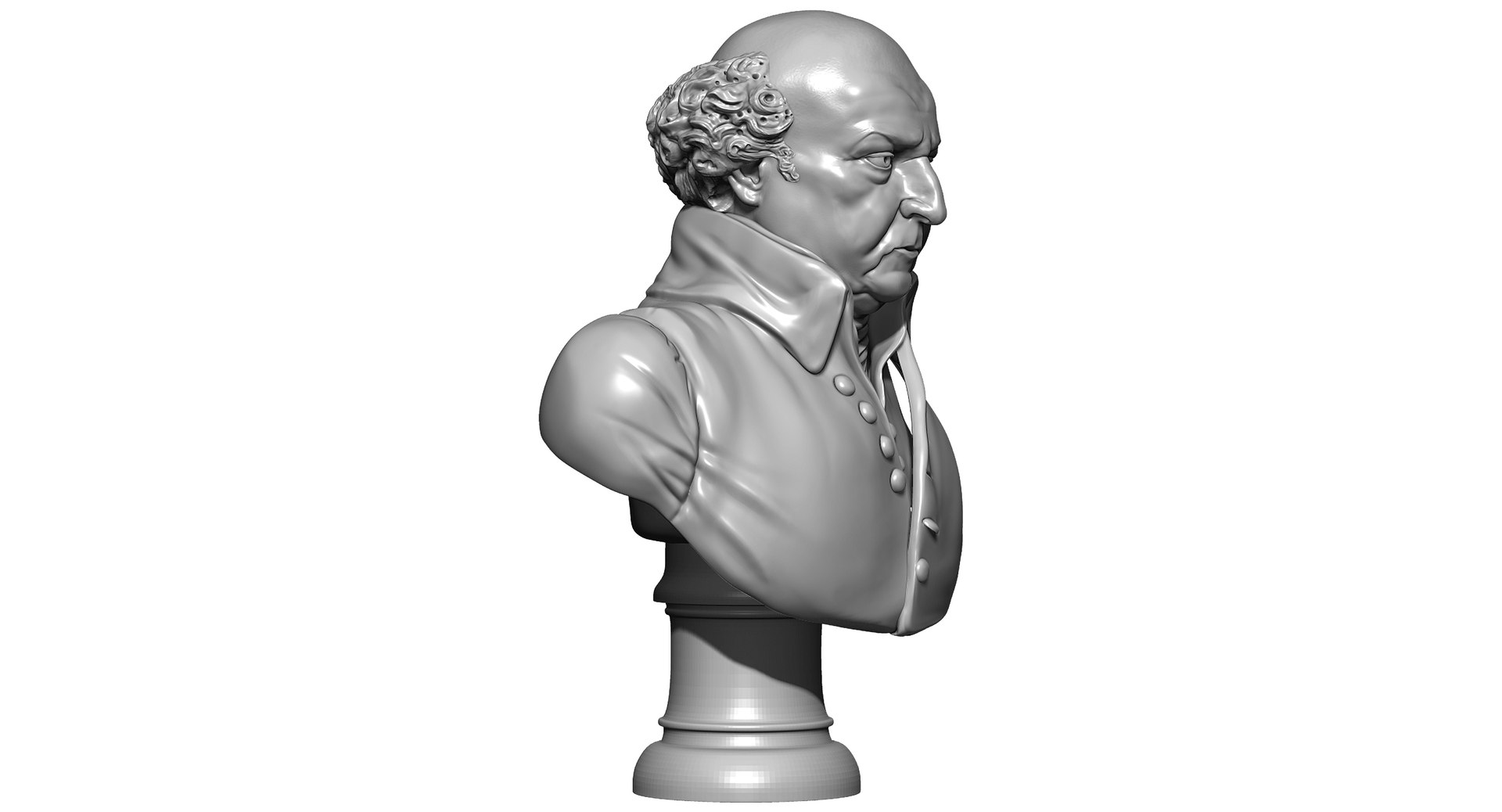 John adams president bust 3D model - TurboSquid 1354856