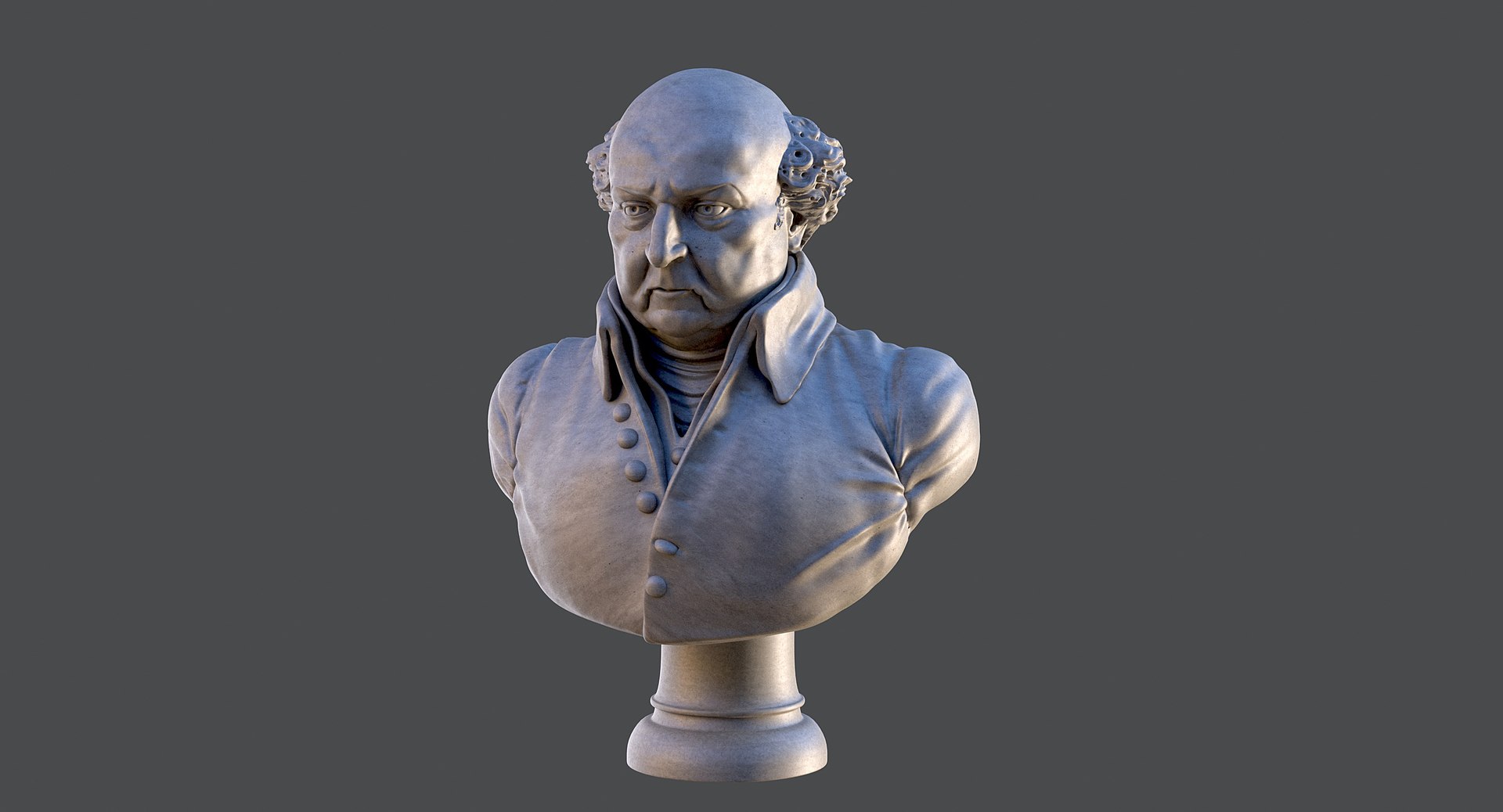 John adams president bust 3D model - TurboSquid 1354856