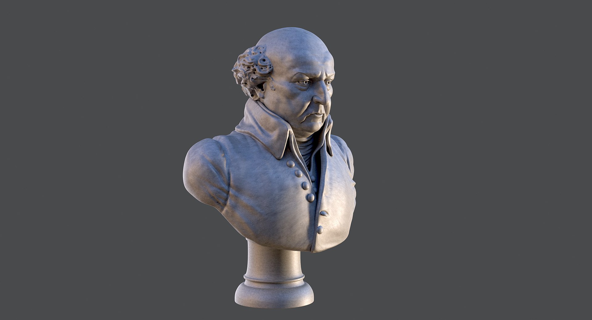 John adams president bust 3D model - TurboSquid 1354856