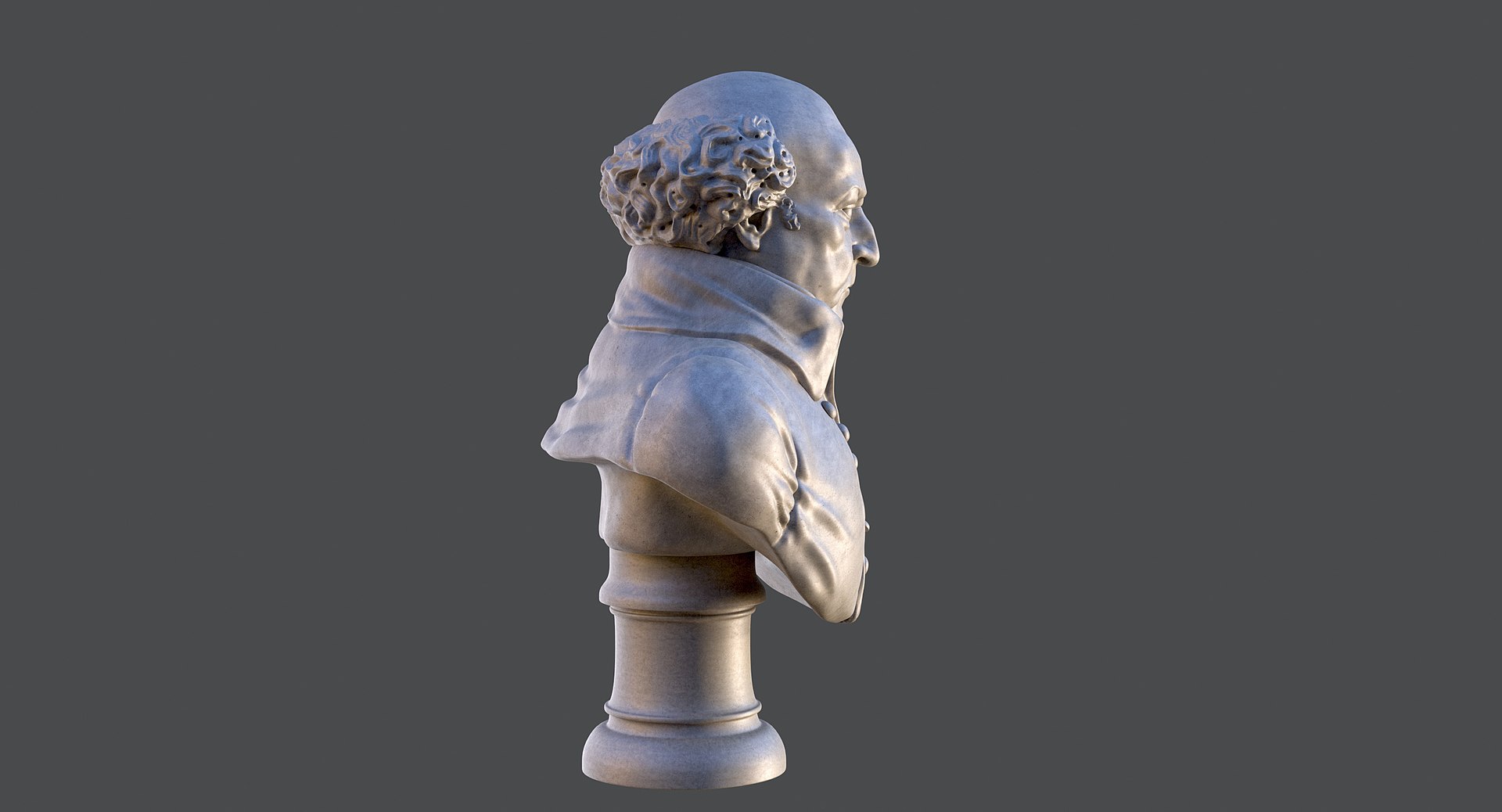 John adams president bust 3D model - TurboSquid 1354856