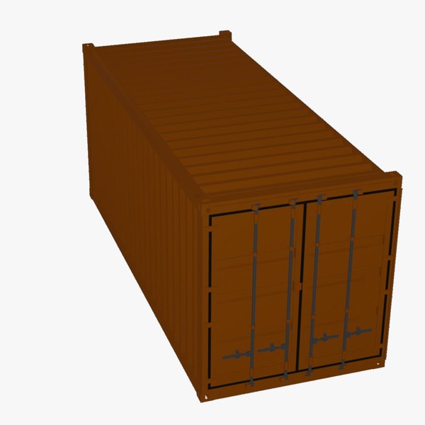 3D 20 foot standard height shipping container model - TurboSquid 1781531