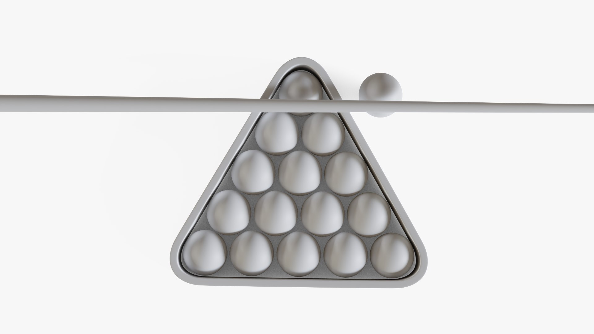 3D Billiard Triangle With Sticks Cue - TurboSquid 1854505