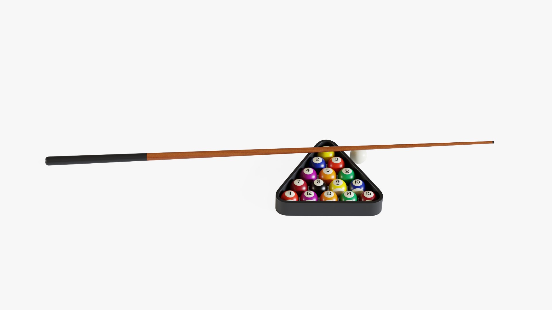 3D Billiard Triangle With Sticks Cue - TurboSquid 1854505