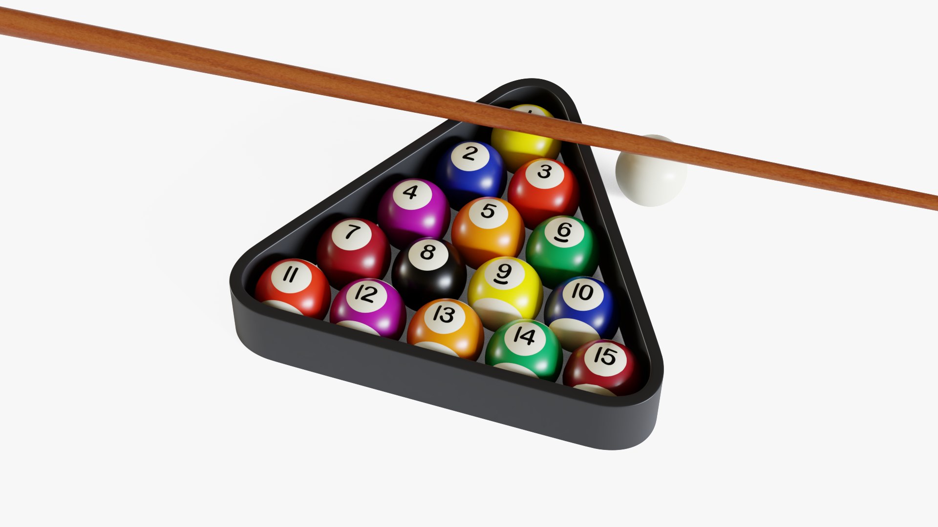 3D Billiard Triangle With Sticks Cue - TurboSquid 1854505