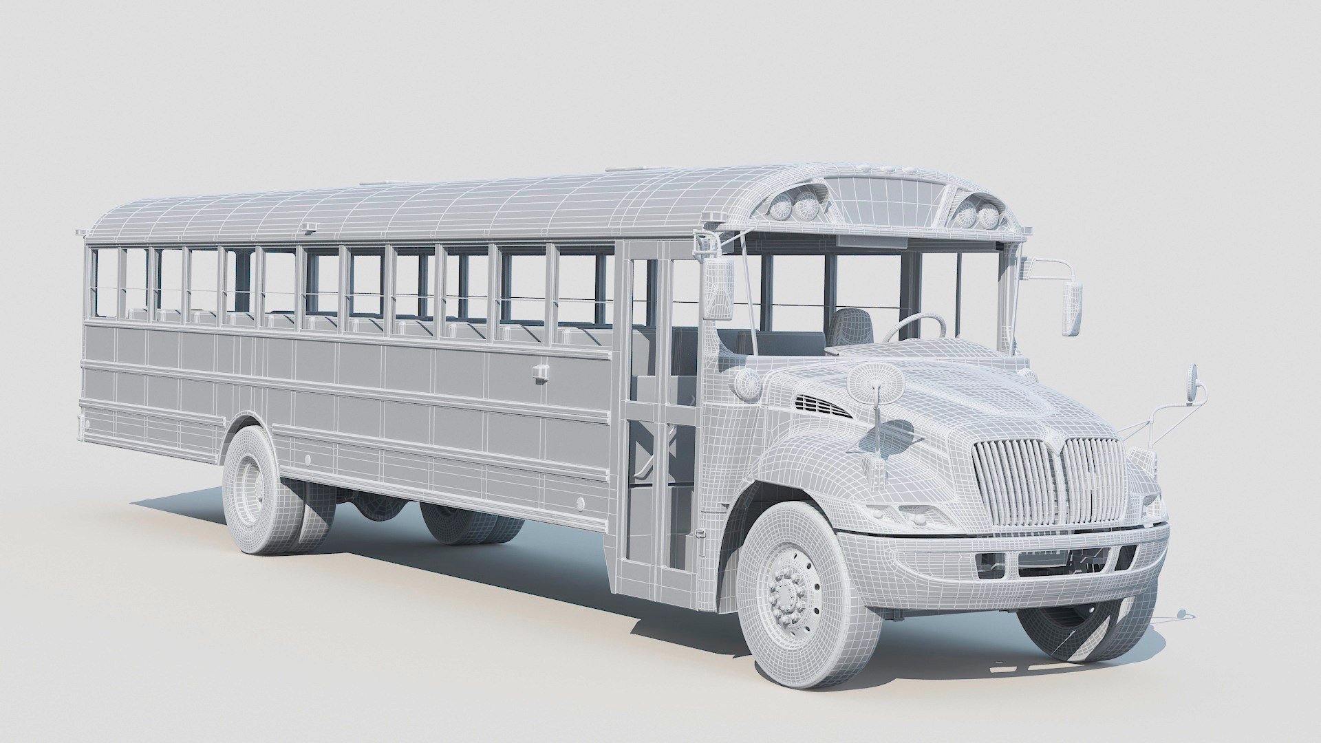3d Model American School Bus