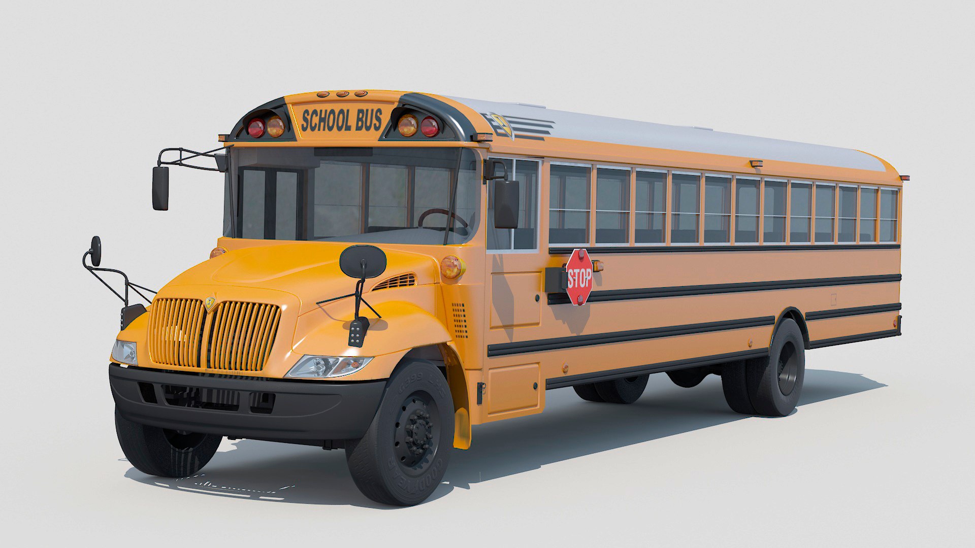 3d Model American School Bus