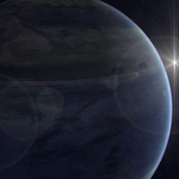 3d blue gas giant model