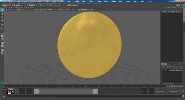 3D Economics Nobel Prize - TurboSquid 1851751