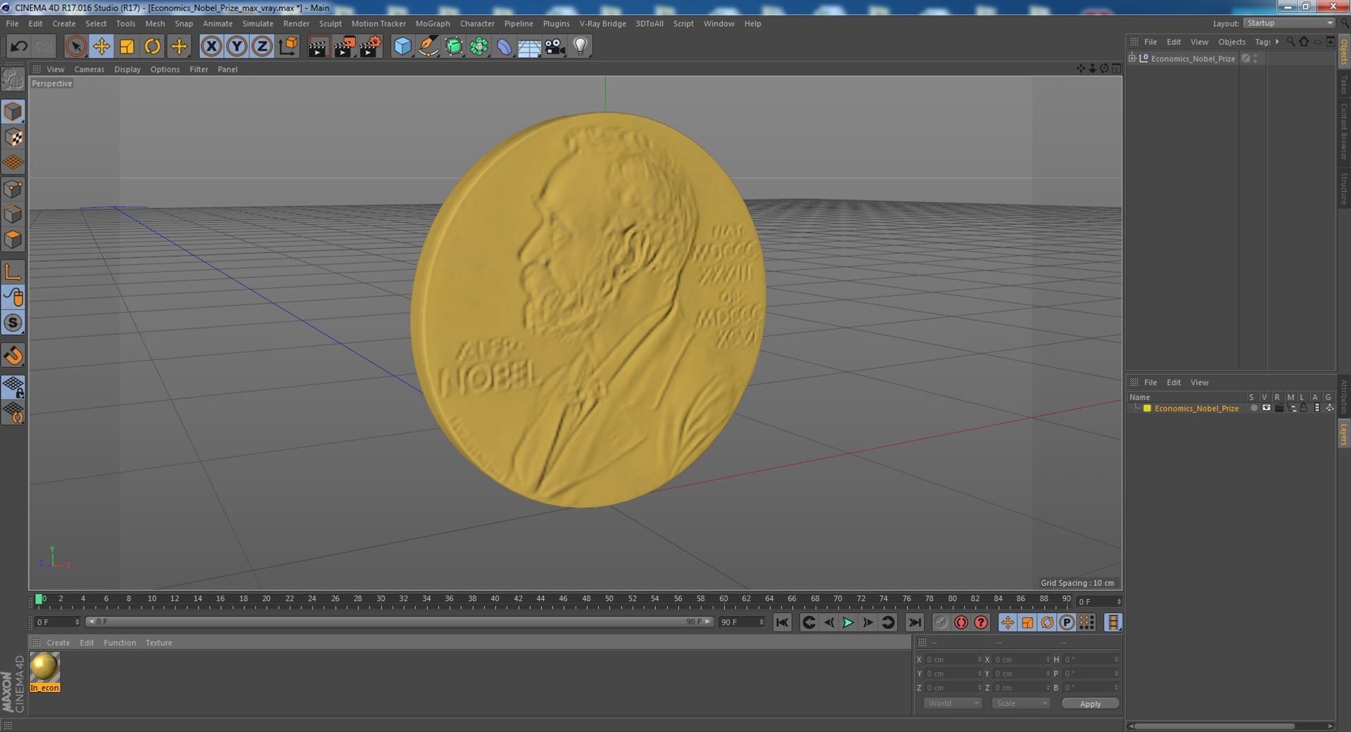 3D Economics Nobel Prize - TurboSquid 1851751