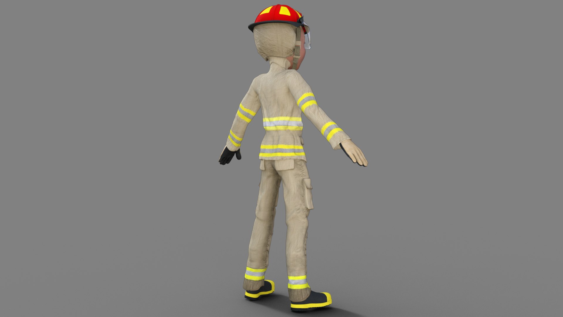 Cartoon Firefighter 3D Model Model - TurboSquid 1915167
