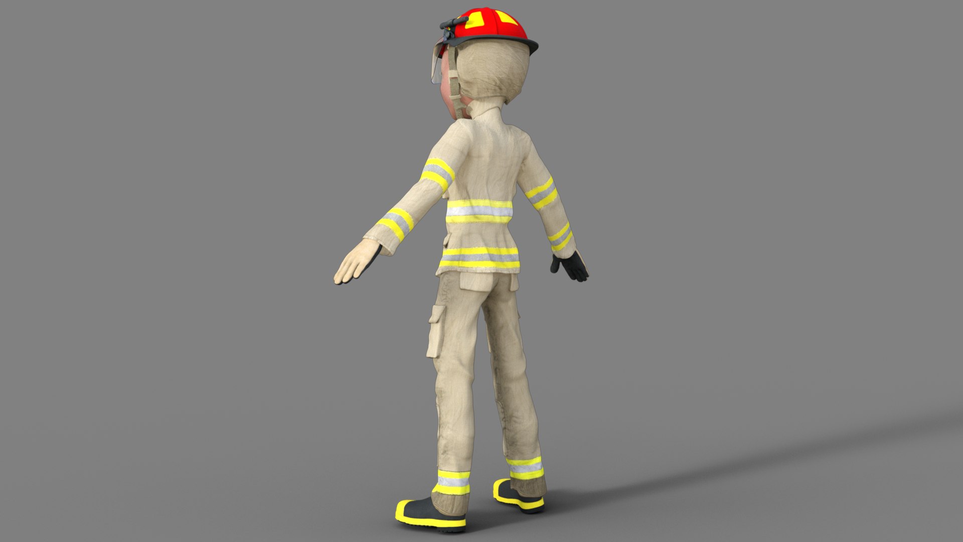 Cartoon Firefighter 3D Model Model - TurboSquid 1915167