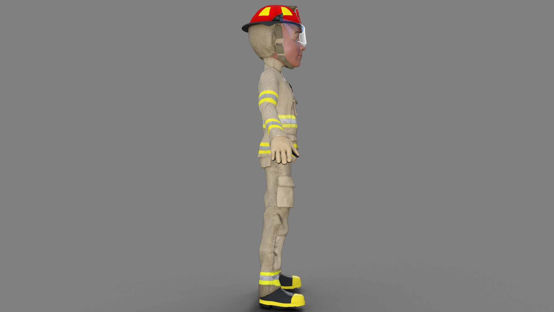 Cartoon Firefighter 3D Model Model - TurboSquid 1915167