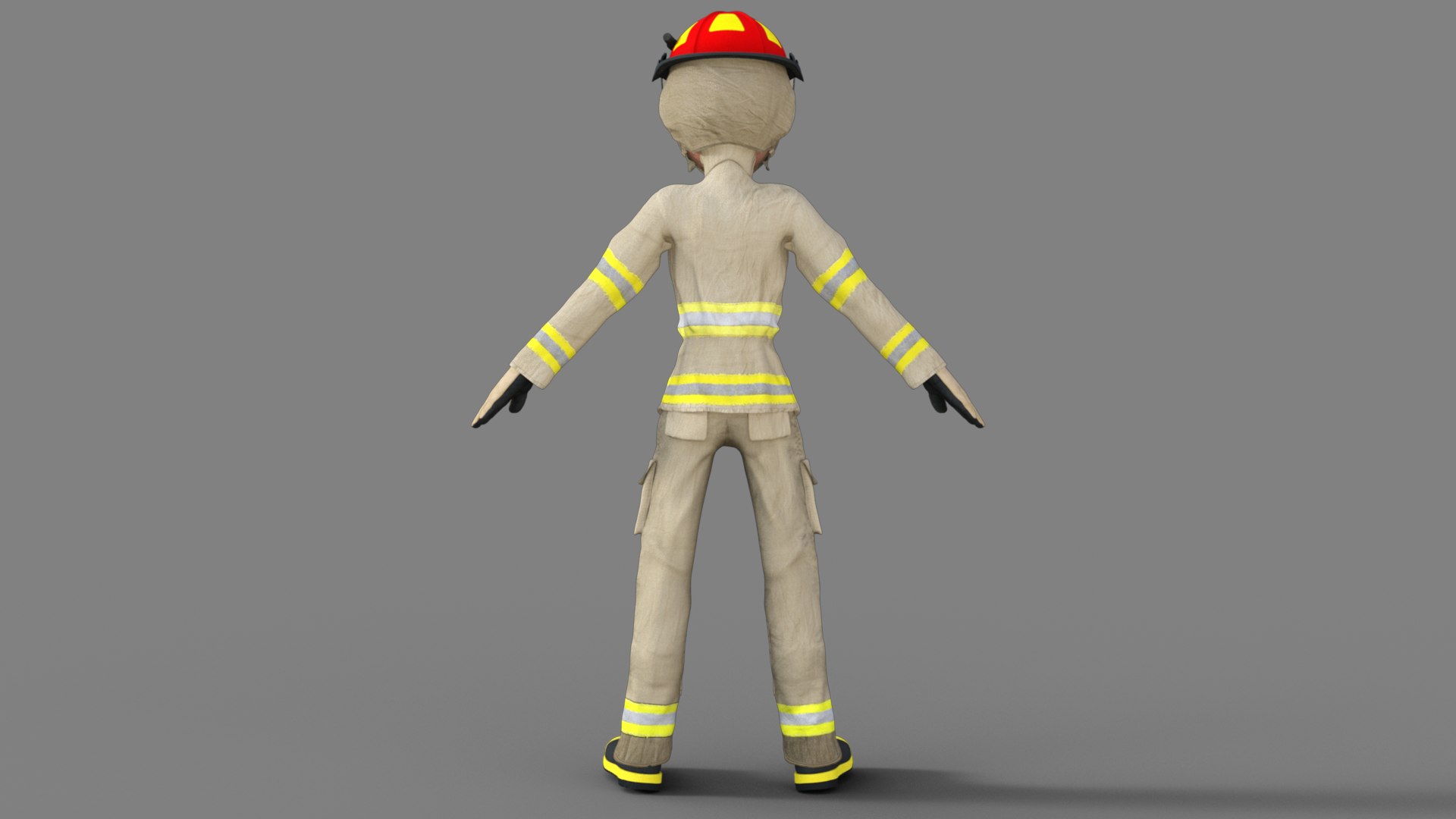 Cartoon Firefighter 3D Model Model - TurboSquid 1915167
