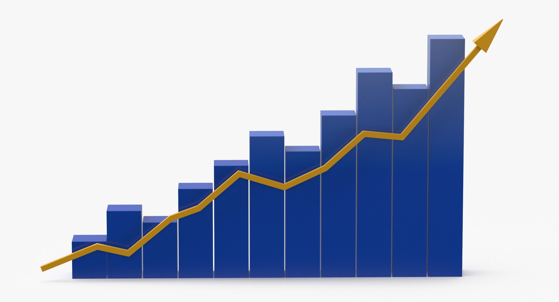 Rising Chart model - TurboSquid 1823772