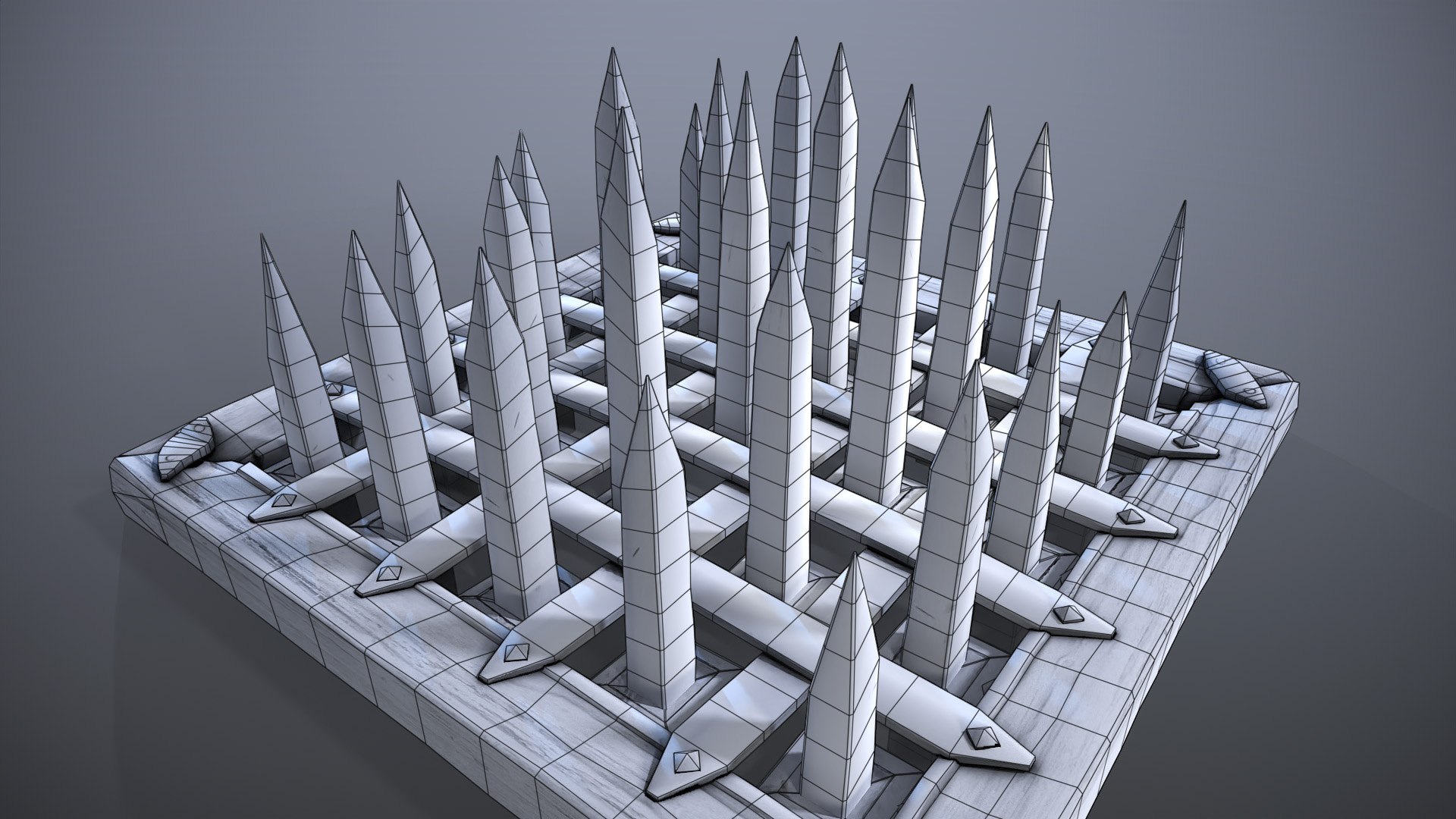 Spiked Trap Bloody 3D Model - TurboSquid 1954400