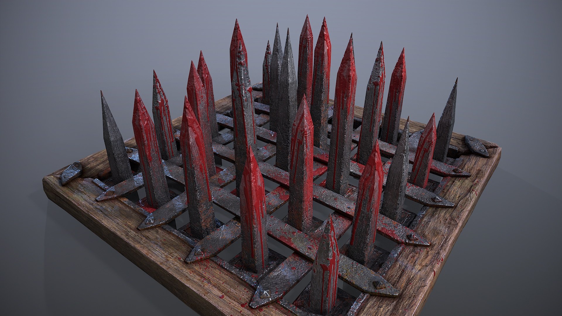 Spiked Trap Bloody 3D Model - TurboSquid 1954400