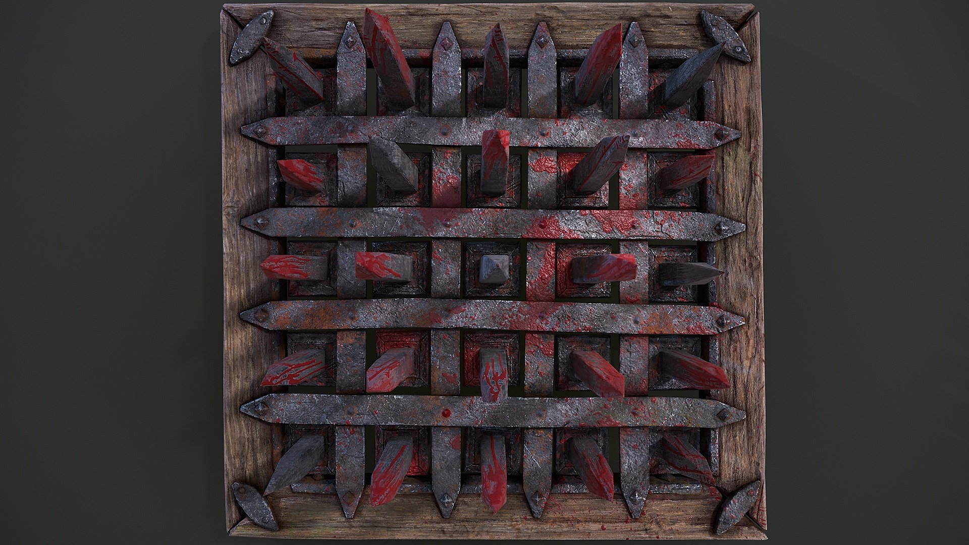 Spiked Trap Bloody 3D Model - TurboSquid 1954400