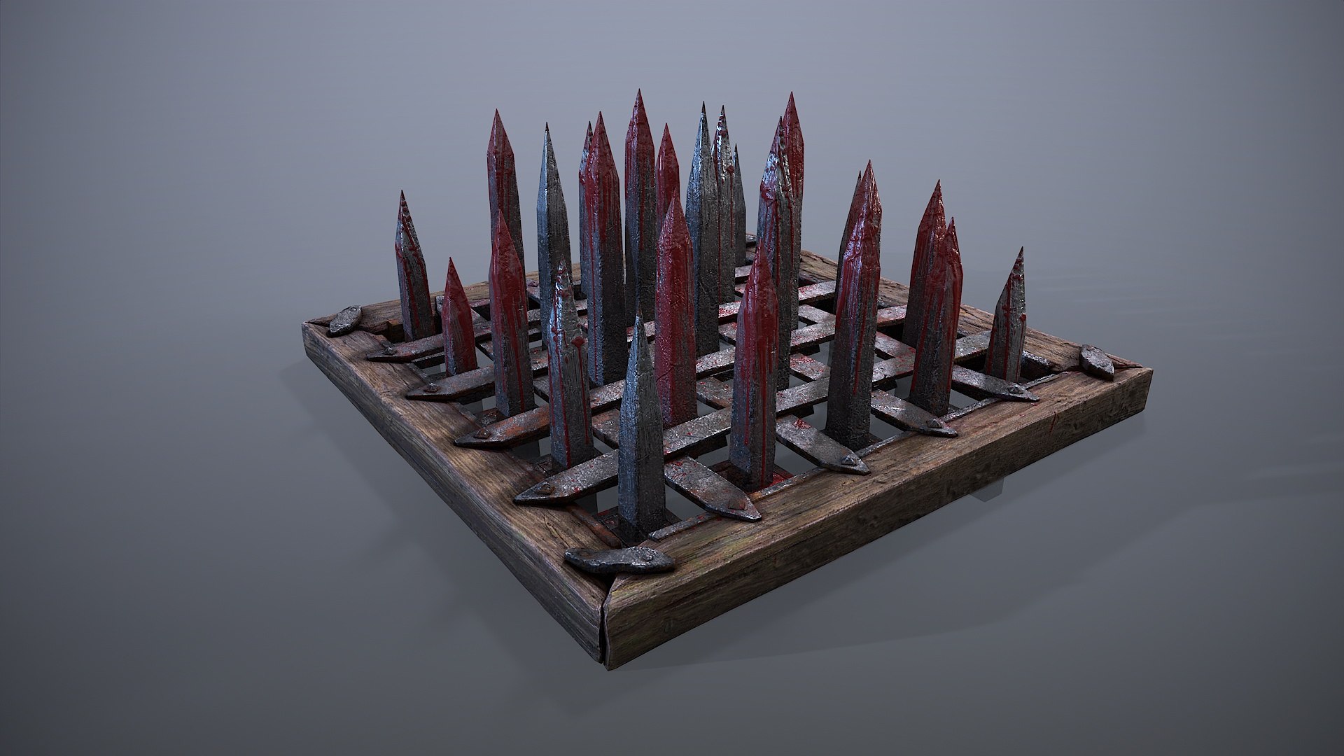 Spiked Trap Bloody 3D Model - TurboSquid 1954400