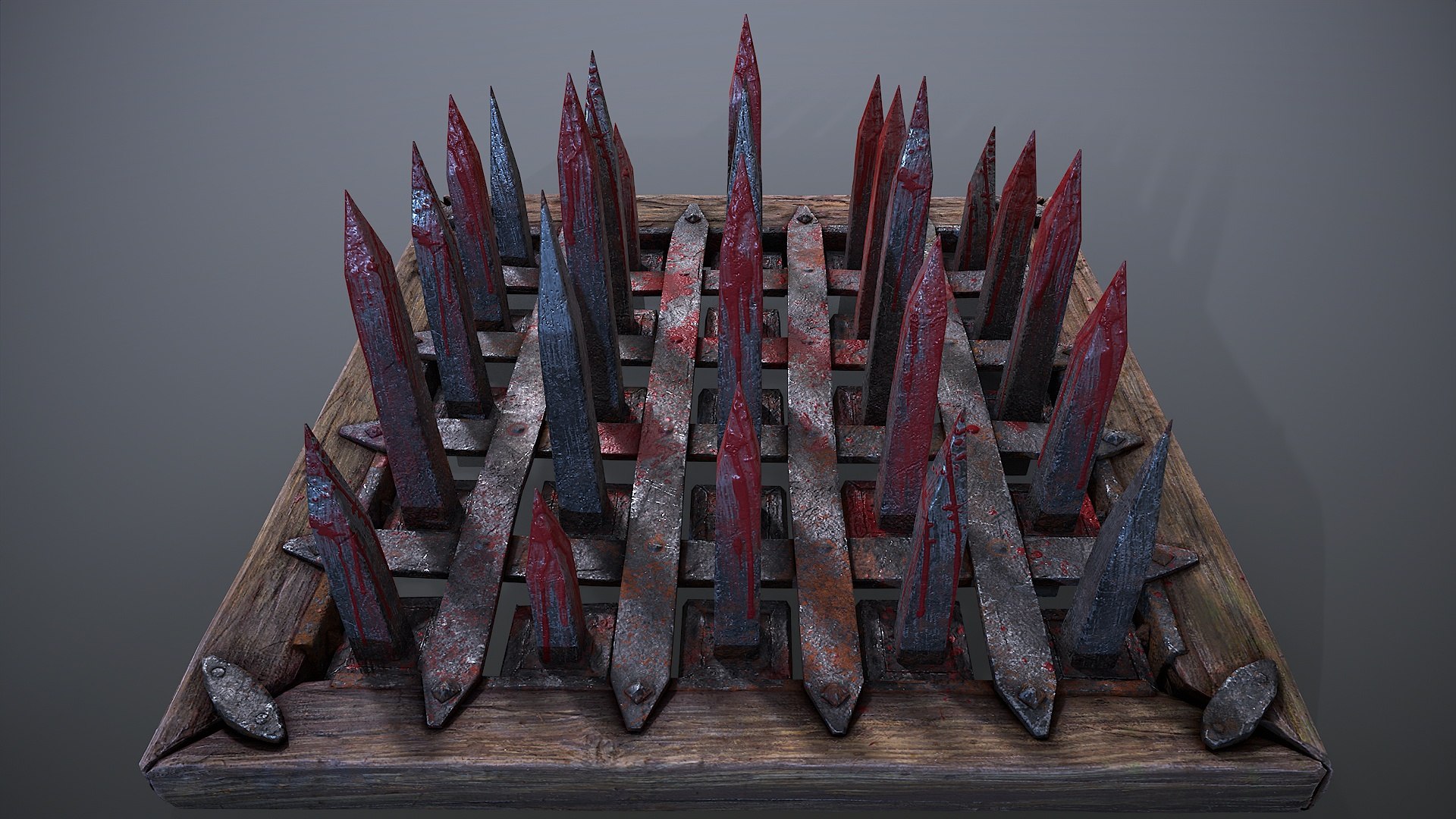 Spiked Trap Bloody 3D Model - TurboSquid 1954400