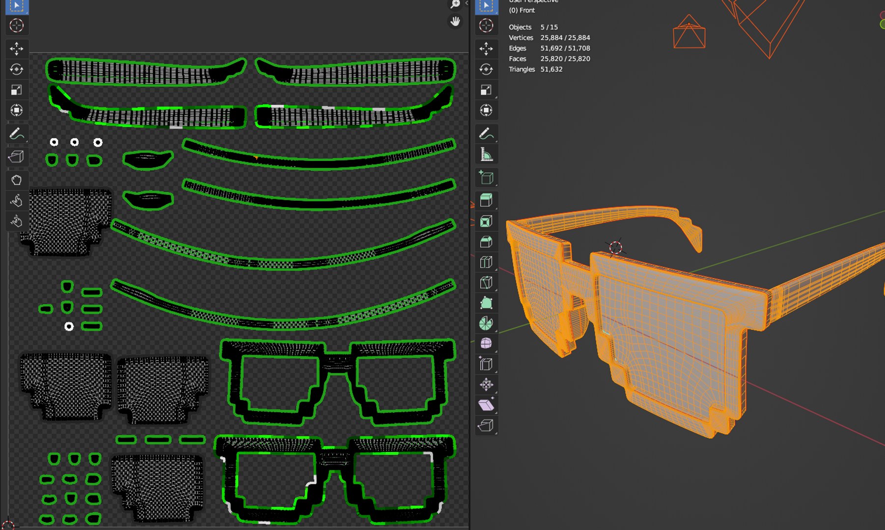 3D Pixel Style Sunglasses Model - TurboSquid 1960193