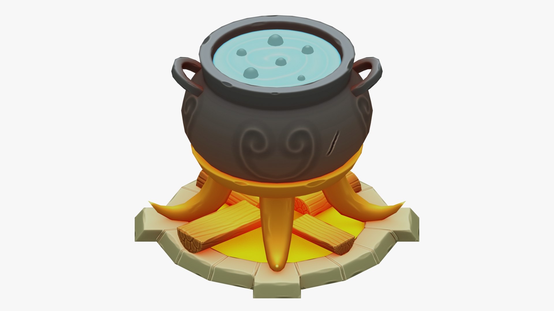 3D Model Wizards Cauldron Paint - TurboSquid 1601927